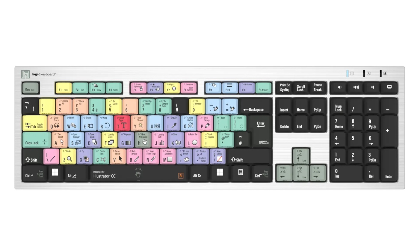 Logic Keyboard Adobe Illustrator CC PC Slim Line UK / SYNTEX.CZ