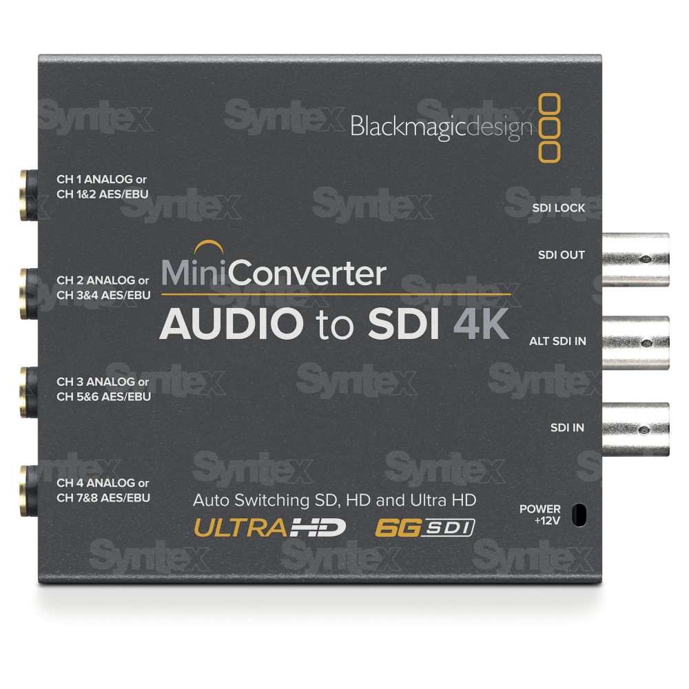 Blackmagic Design Mini Converter Audio to SDI 4K / SYNTEX.CZ
